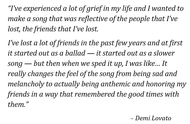 "Dead Friends" by Demi Lovato - Song Meanings and Facts