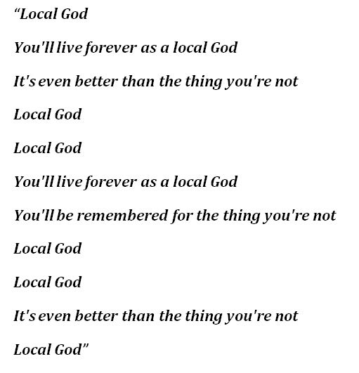 "Local God" by Panic! at the Disco - Song Meanings and Facts